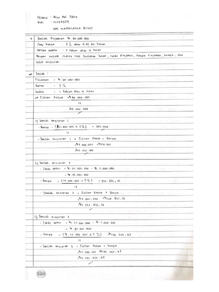 Uas MTK Bisnis | PDF