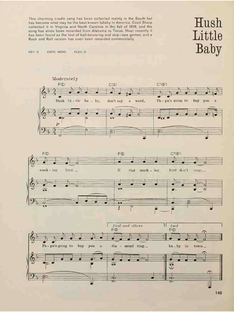 Hush Little baby Joan Baez songbook | PDF