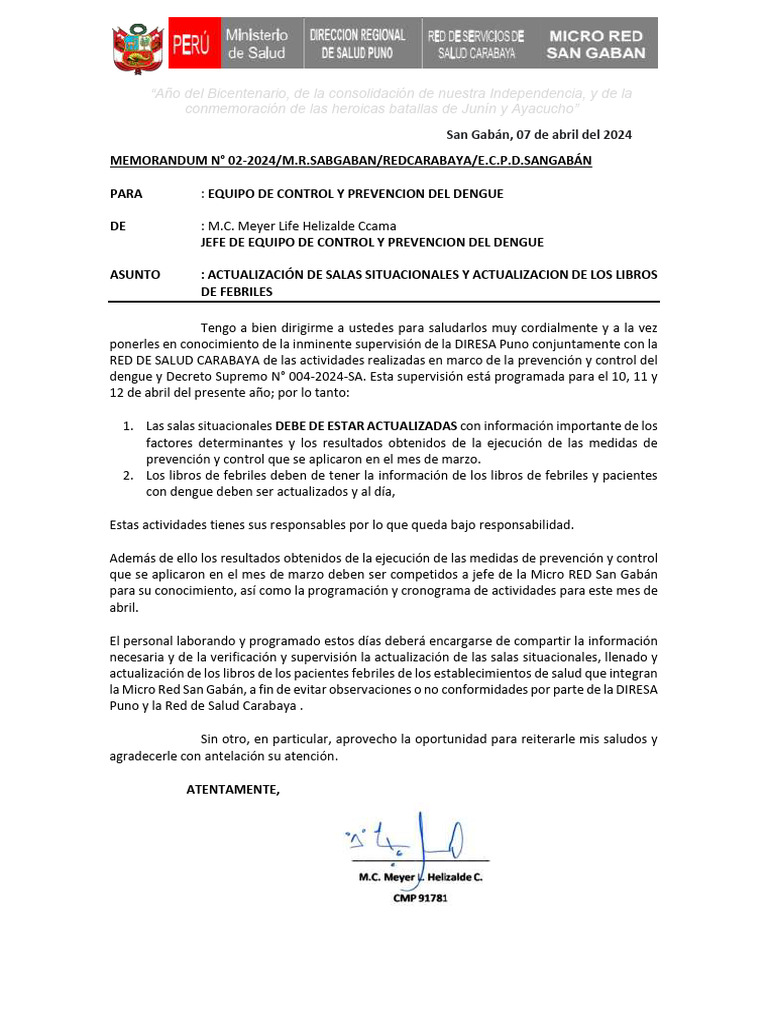 Modelos Memorandum | PDF | Salud y bienestar