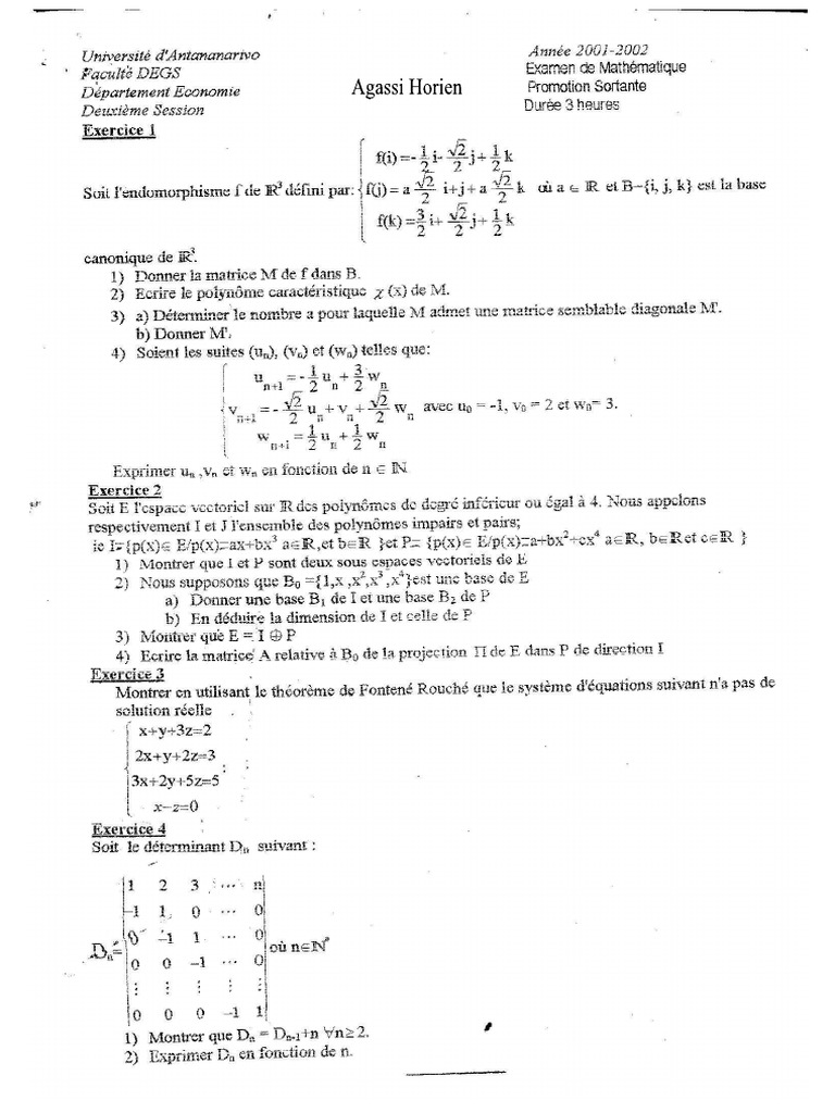 Sujets Math | PDF