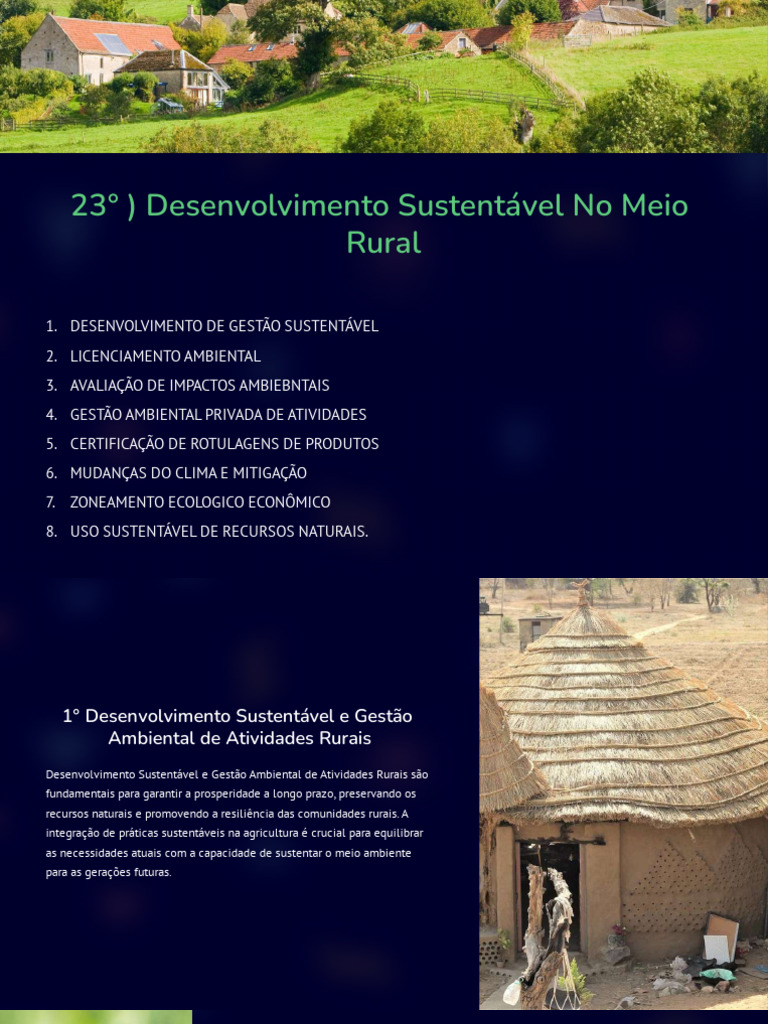 23°) Desenvolvimento Sustentável No Meio Rural | PDF | Agricultura ...