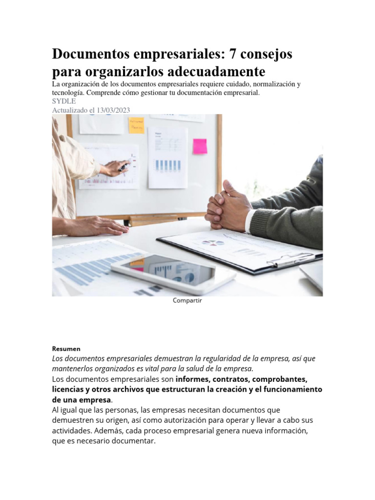 Documentos empresariales | PDF | Business | Archivo de computadora
