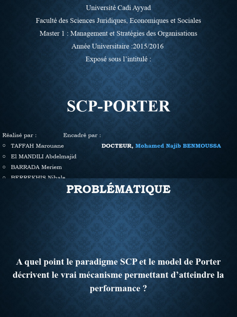 Stratégies de Performance: SCP vs Porter | PDF | Économie