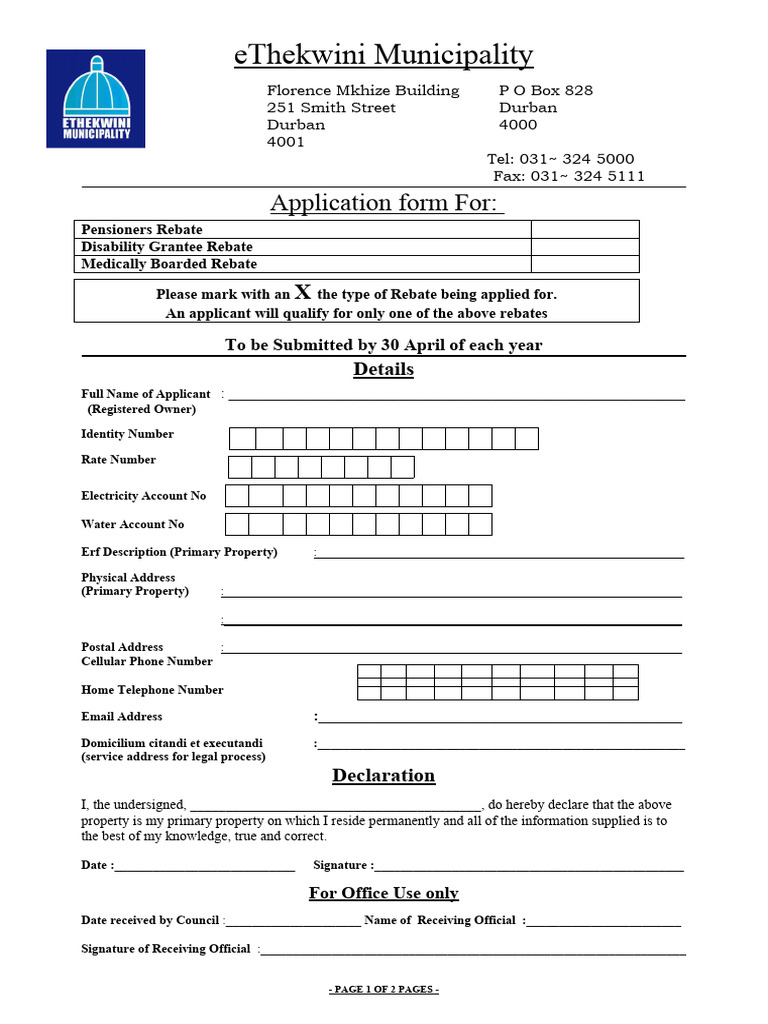 Senior Citizens, Medically Boarded and Disability Grantees Rebate | PDF ...