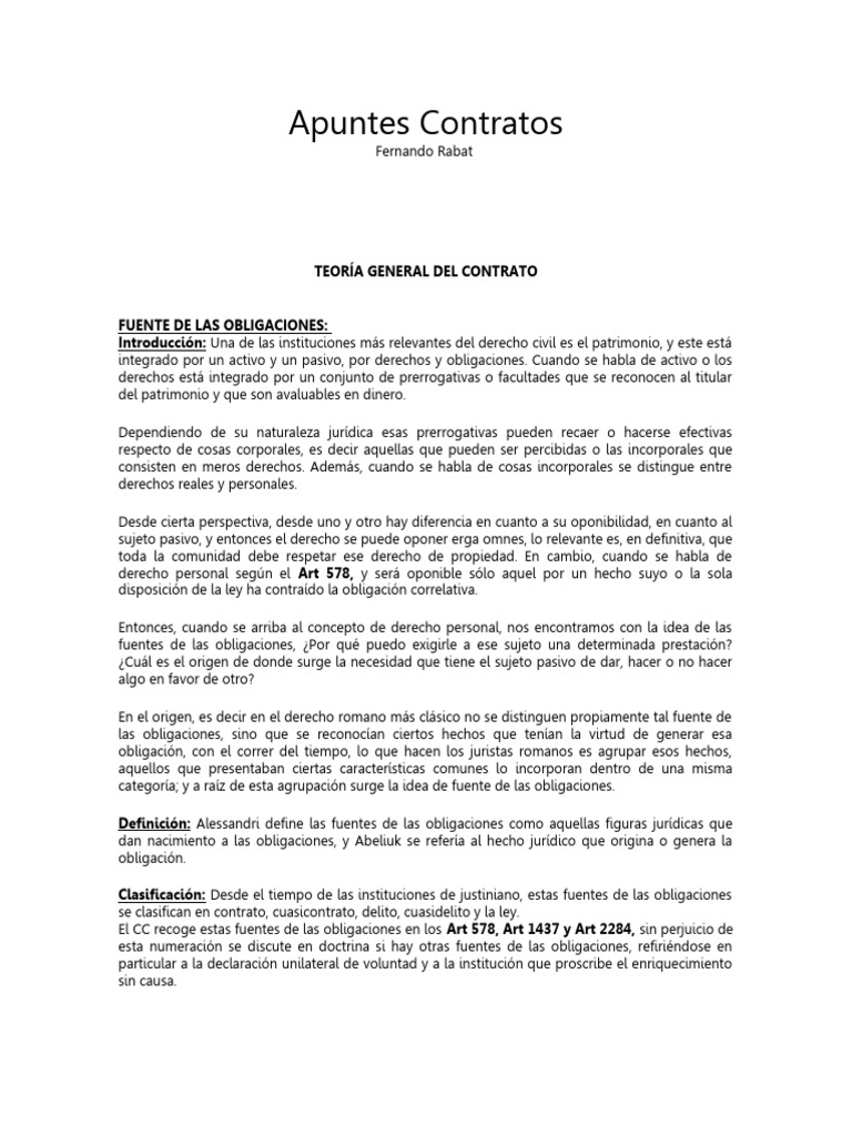 Apuntes Contratos PARTE GENERAL COMPLETO | Descargar gratis PDF ...
