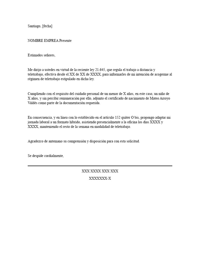 Solicitud teletrabajo formato 2 | PDF Solicitud teletrabajo formato 2 | PDF