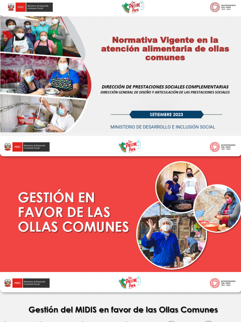 Normativa sobre Ollas Comunes 2023 | PDF