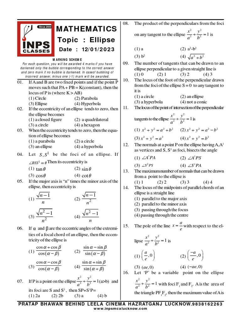 Ellipse Paper | PDF | Ellipse | Perpendicular