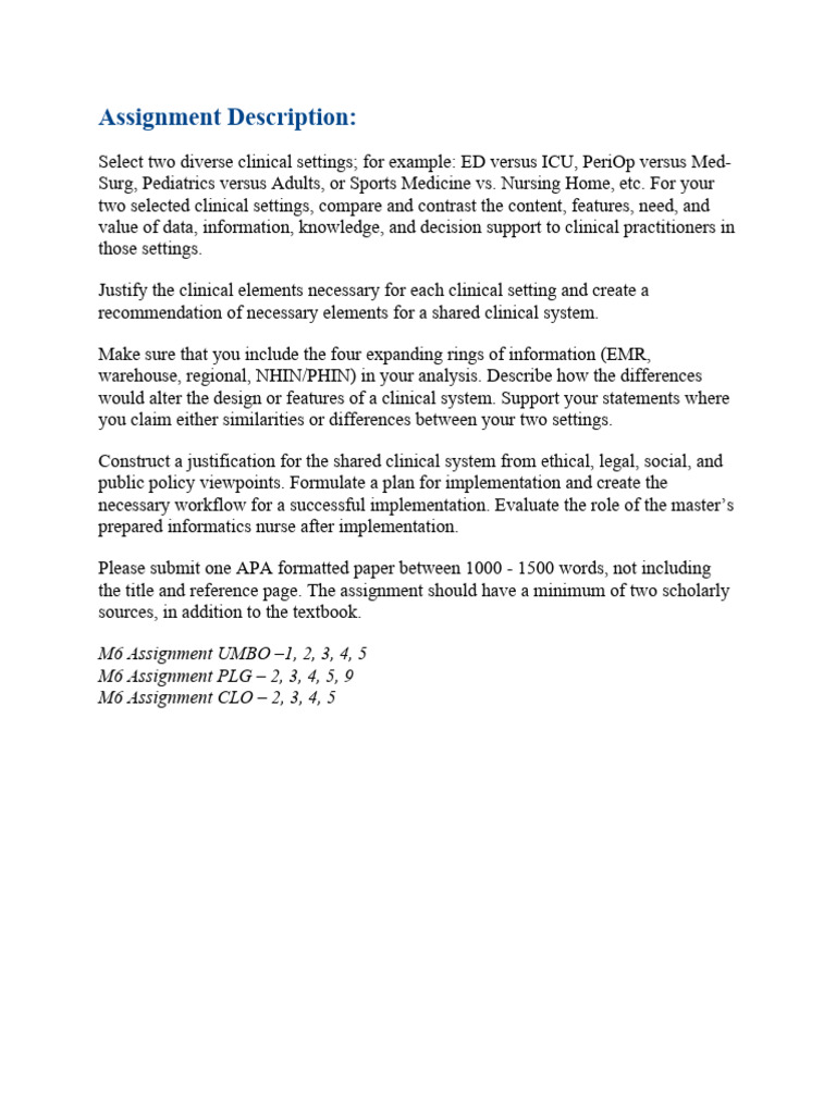 Assignment Description 6 | PDF