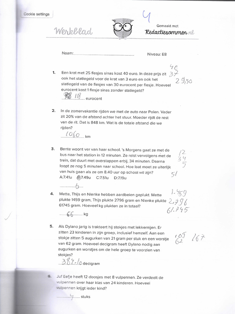 Redactiesommen 4 Gemaakt | PDF