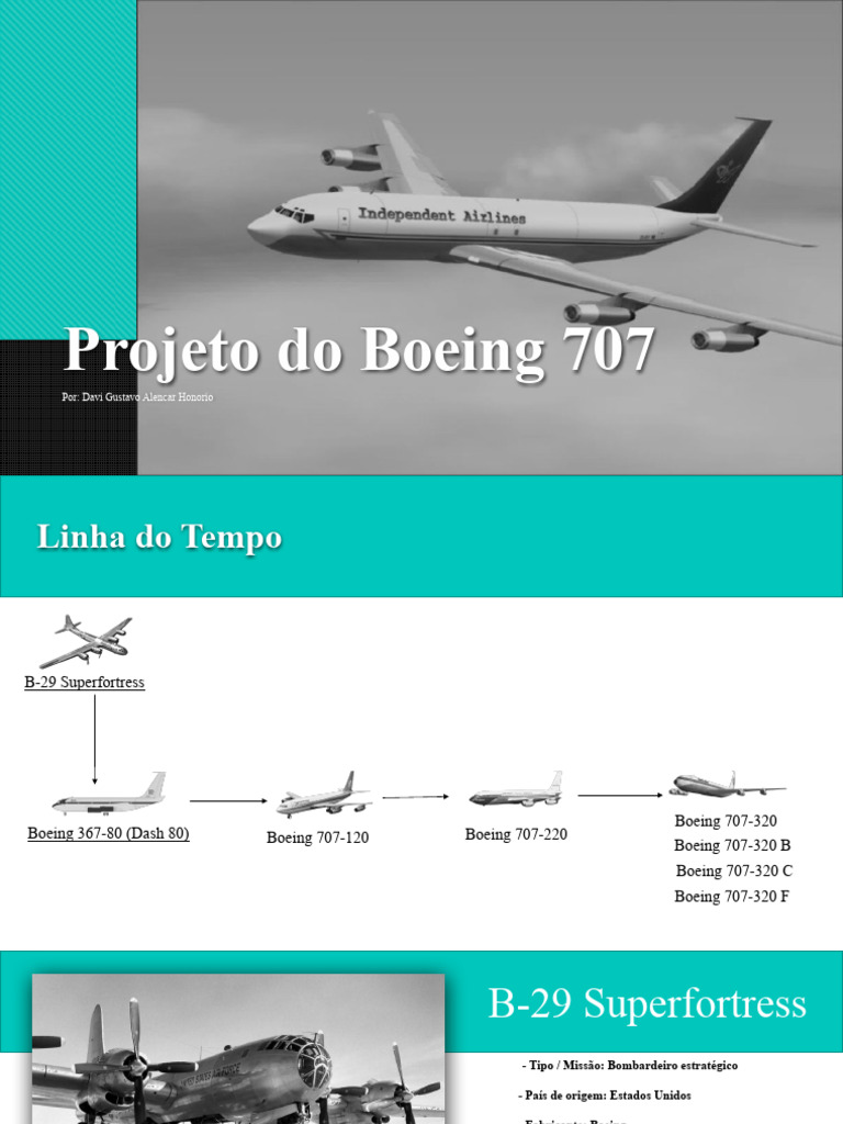 Evolução do Boeing 707 e Antecessores | PDF | Boeing | Avião