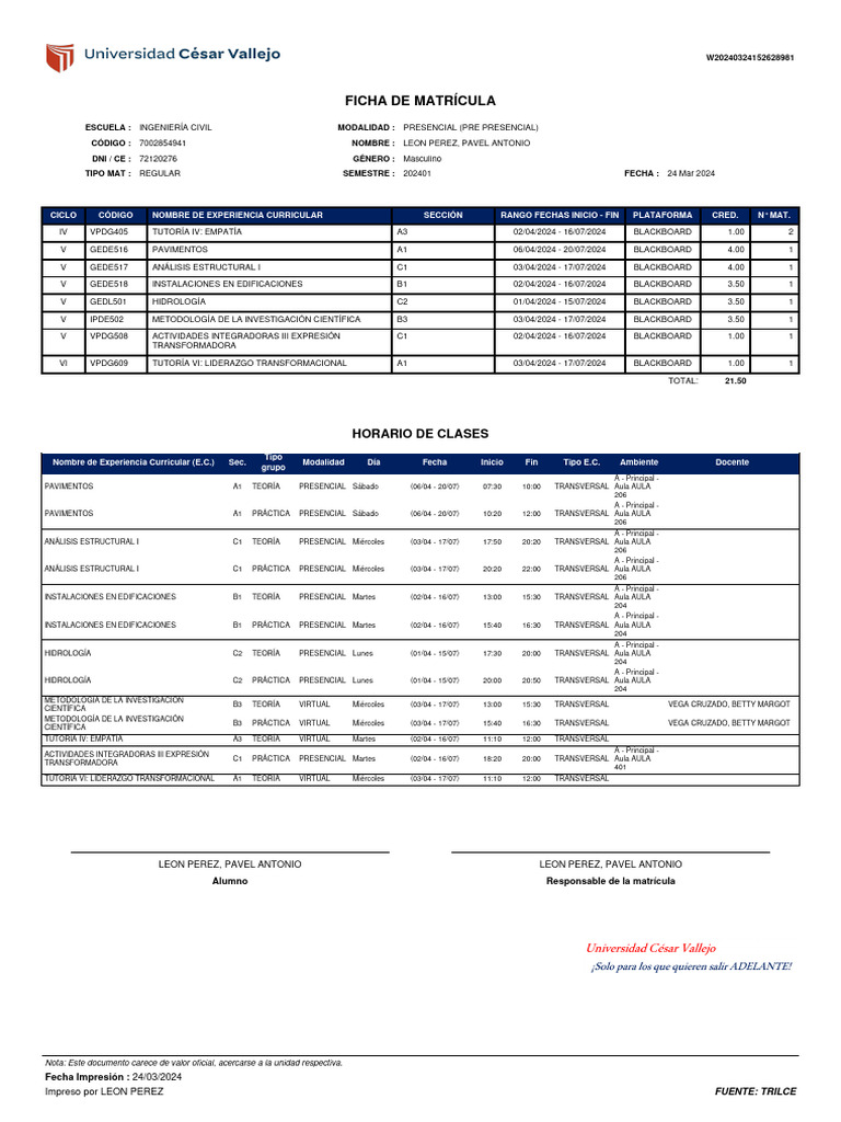 Horario Del Papi | PDF