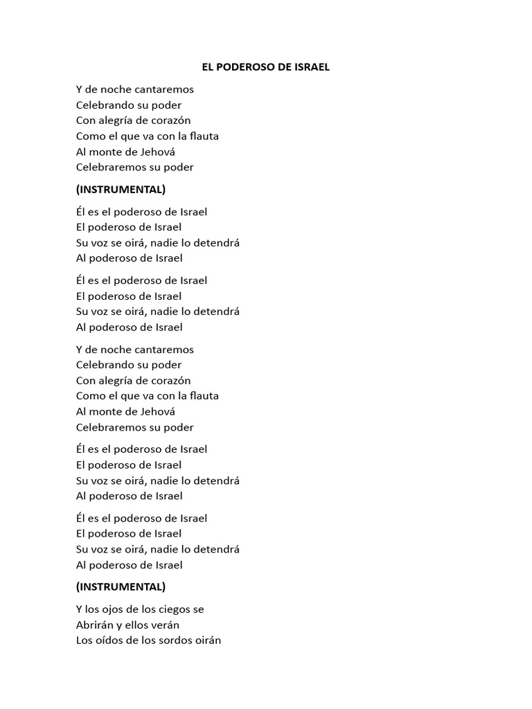 El Poderoso de Israel | PDF | Cielo | Vida eterna (cristianismo)
