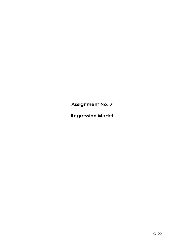 AIML Assignment 7 | PDF | Linear Regression | Regression Analysis