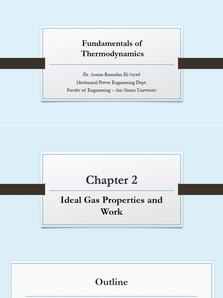 Thermodynamics - Chapter 2 | PDF | Gases | Pressure