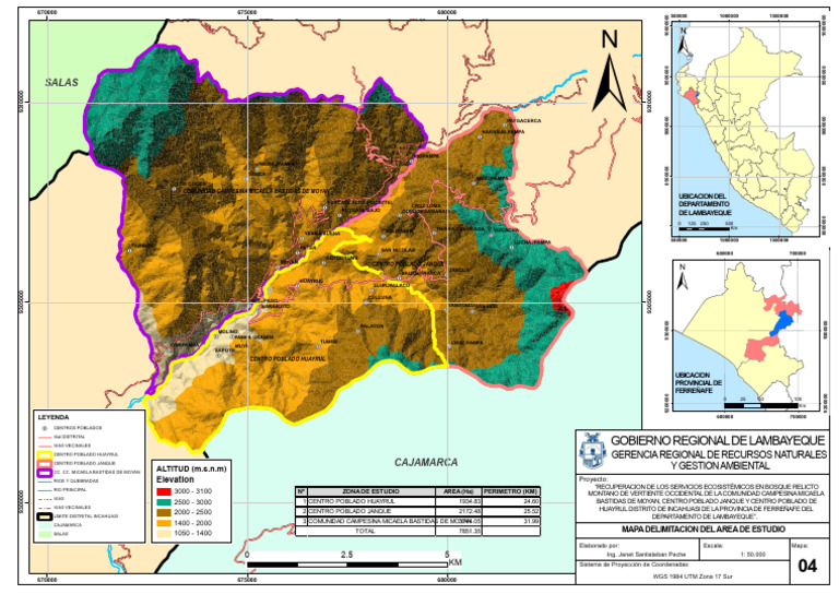 Mapa de Ecosistemas en Incahuasi, Lambayeque | PDF