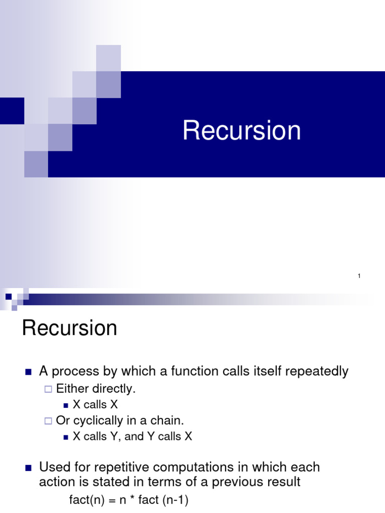 Understanding Recursion in Programming | PDF | Software Engineering ...