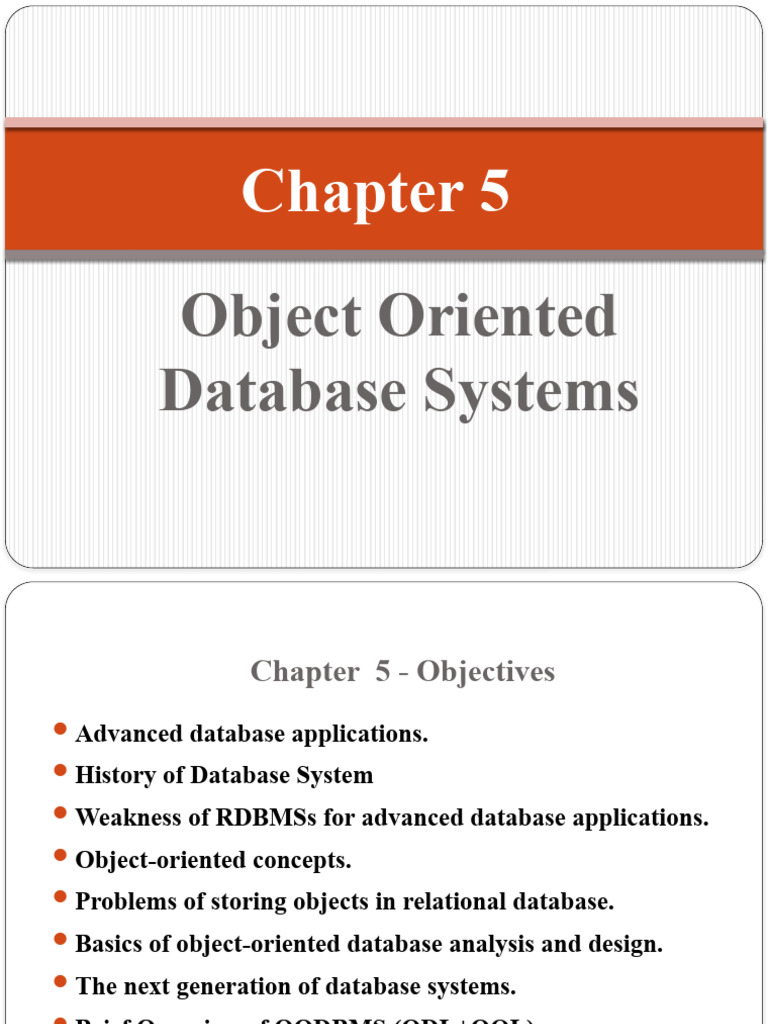 Chapter 5 Object Oriented Database Systems Pdf Inheritance Object