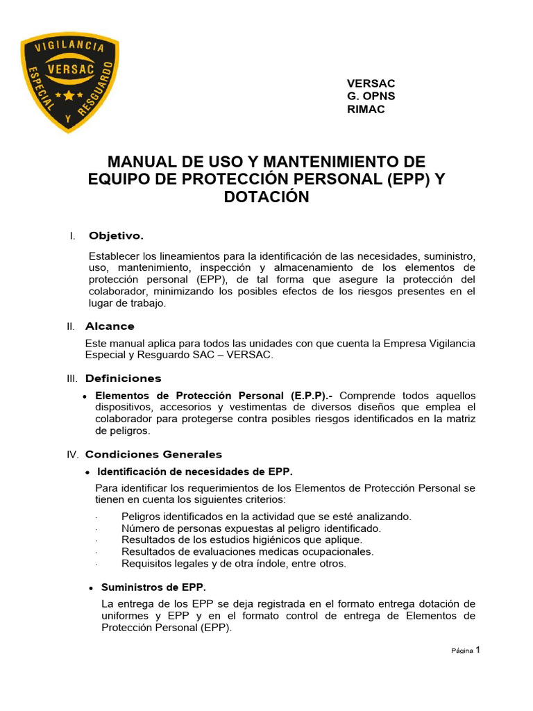 14.manual de Uso de Epp 2023 | PDF | Ciencia y matemáticas