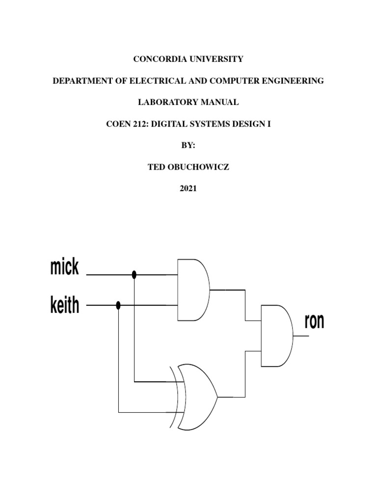 COEN 212 Digital Systems Manual | PDF | Logic Gate | Electronic Circuits