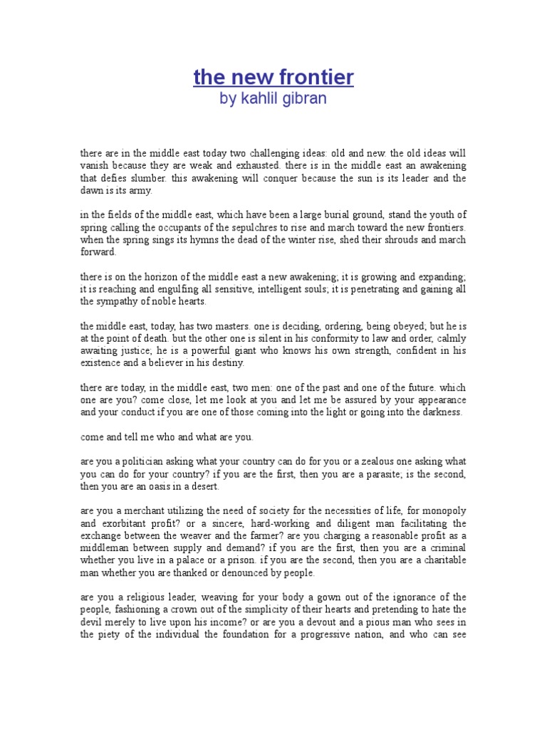 The New Frontier | PDF | Religion & Spirituality