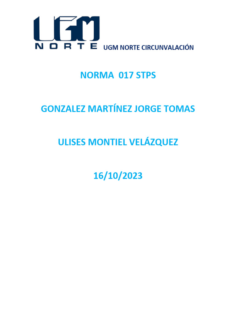 Norma 017 STPS | PDF | Riesgo