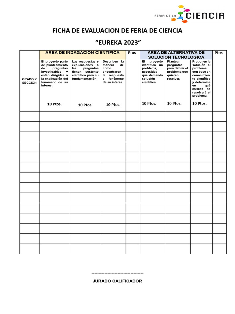 Bases y Ficha de Evaluacòn de Fencyt | PDF | Cognición | Science