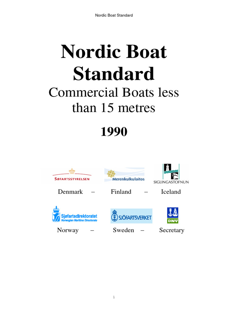 Nordic Boat Standard for Commercial Vessels | PDF | Pascal (Unit) | Boats