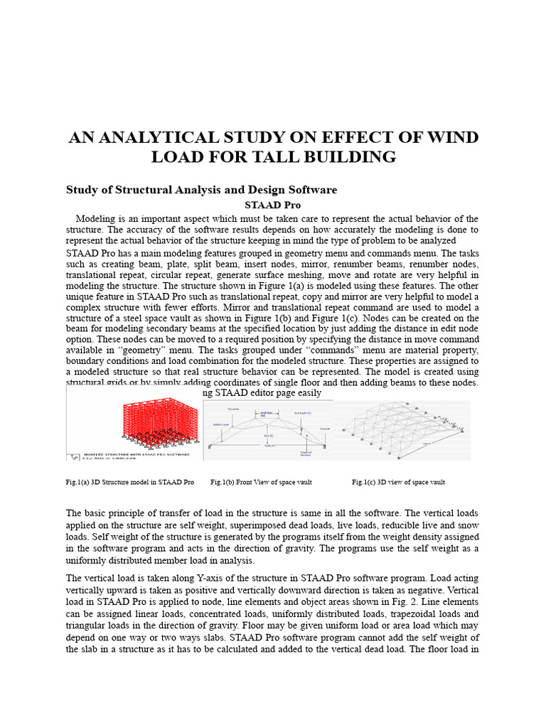 Wind And Seismic Analysis In Staad Pro Pdf Stress Mechanics