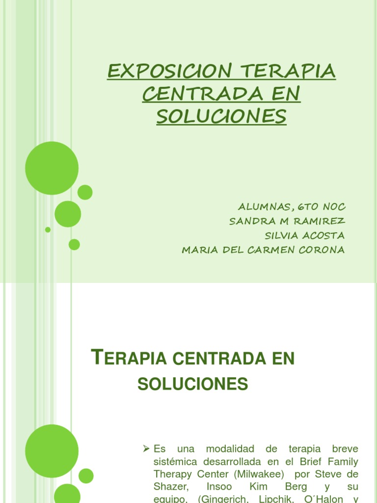 Centrada en Soluciones Mayarin | PDF | Terapia breve enfocada en ...