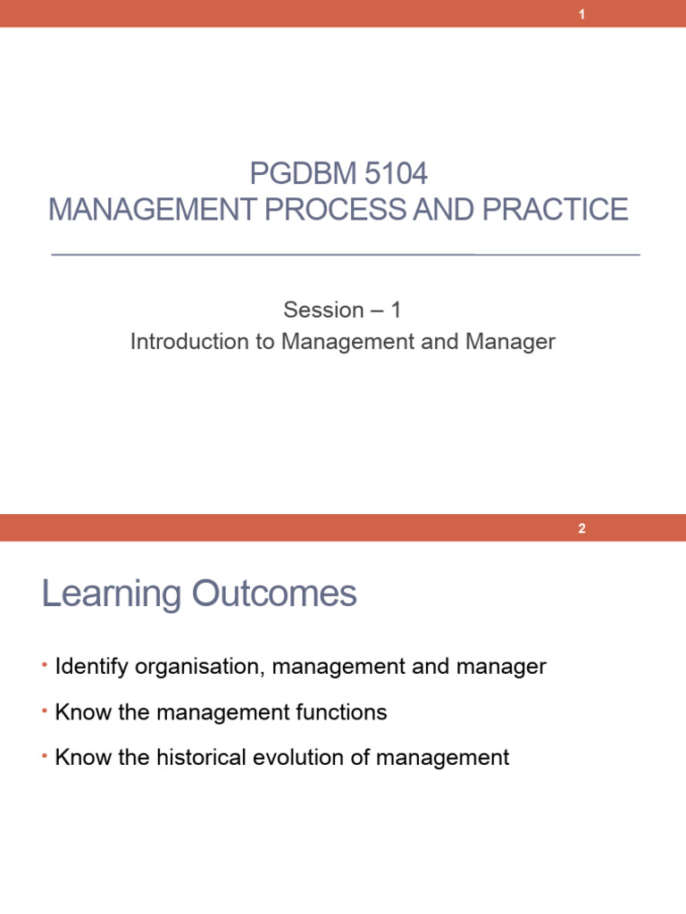 PGDBM 1 | PDF | Goal | Planning