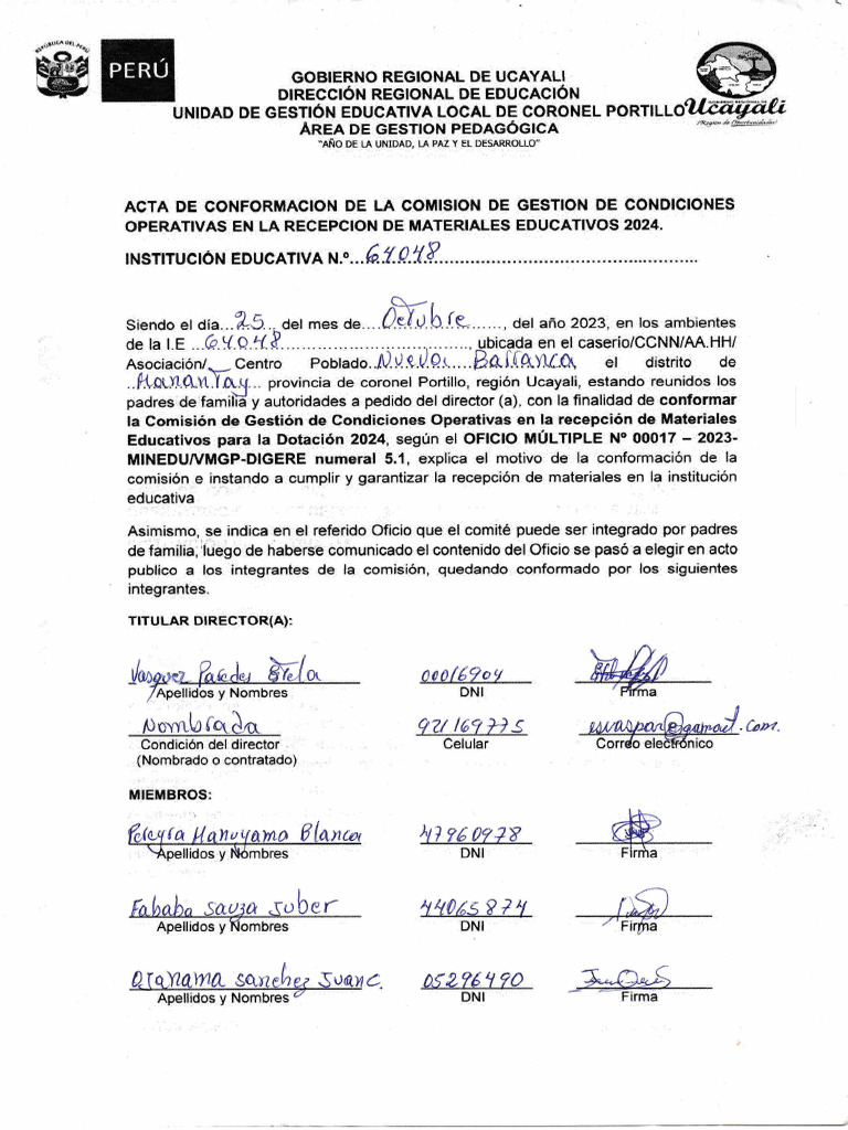 Acta de Conformacion | PDF