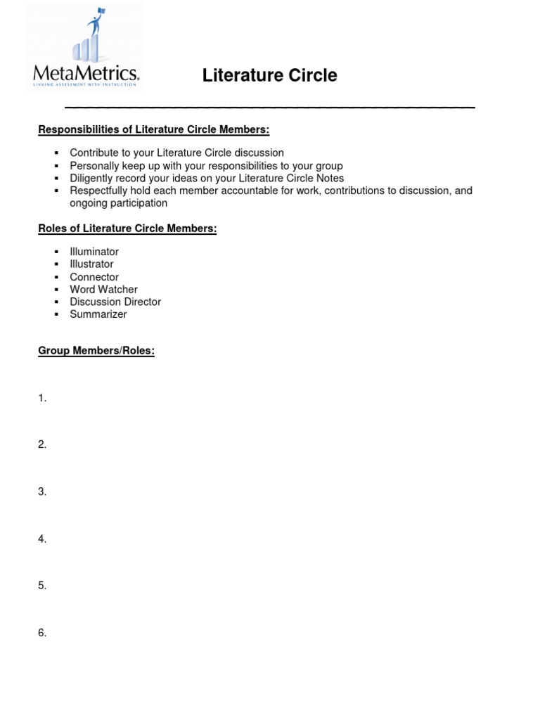 Literature Circle For Multimodal Project | PDF | Human Communication