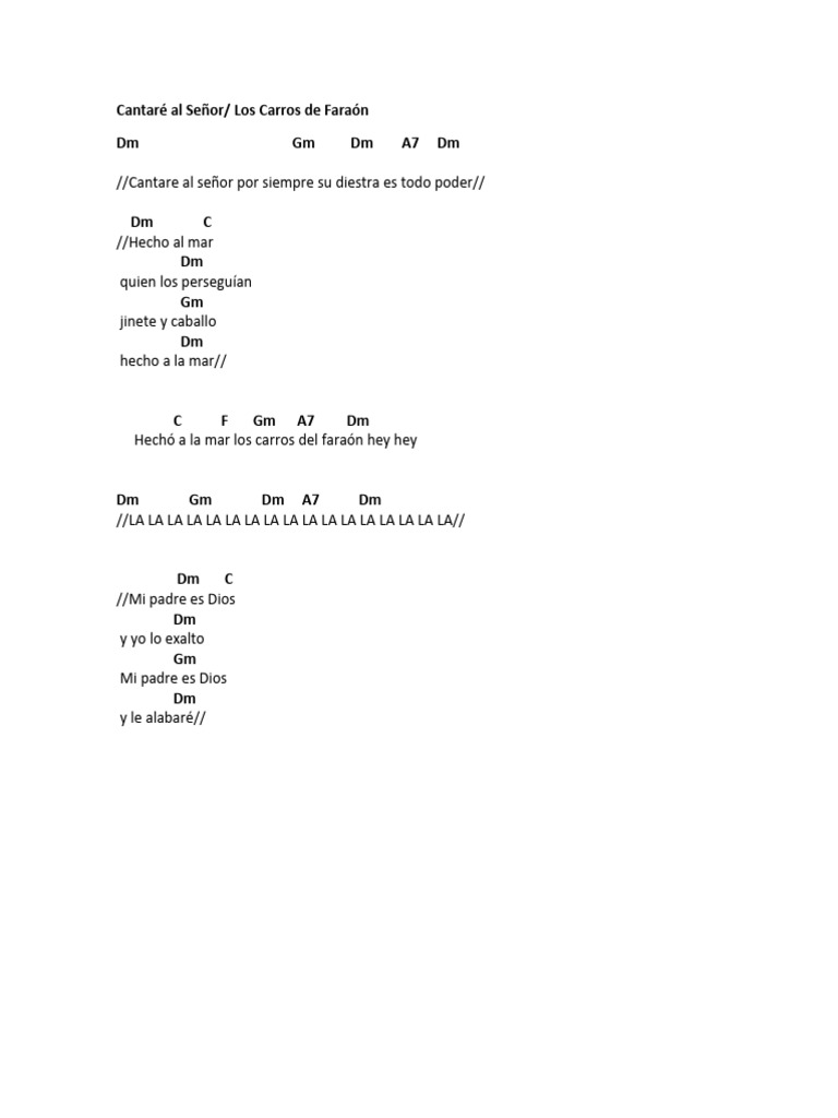 Cadena - Los Carros de Faraón | PDF