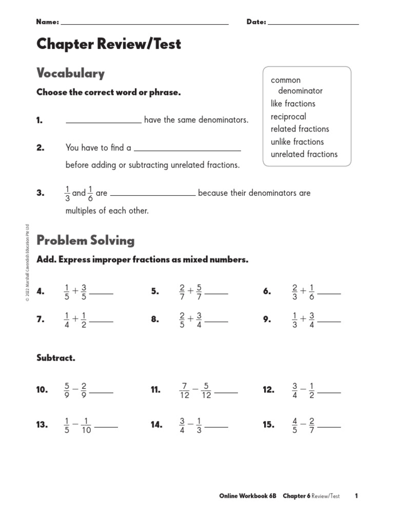 mmp6btr ch06 CRT No Answers | PDF | Mathematical Notation | Division ...