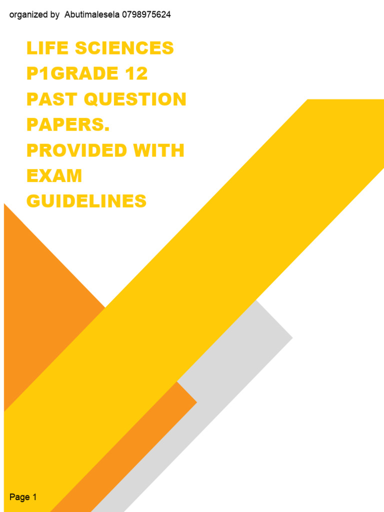 Life Sciences Paper 1 Past Papers 2018-2022 | PDF | Meiosis | Dominance ...