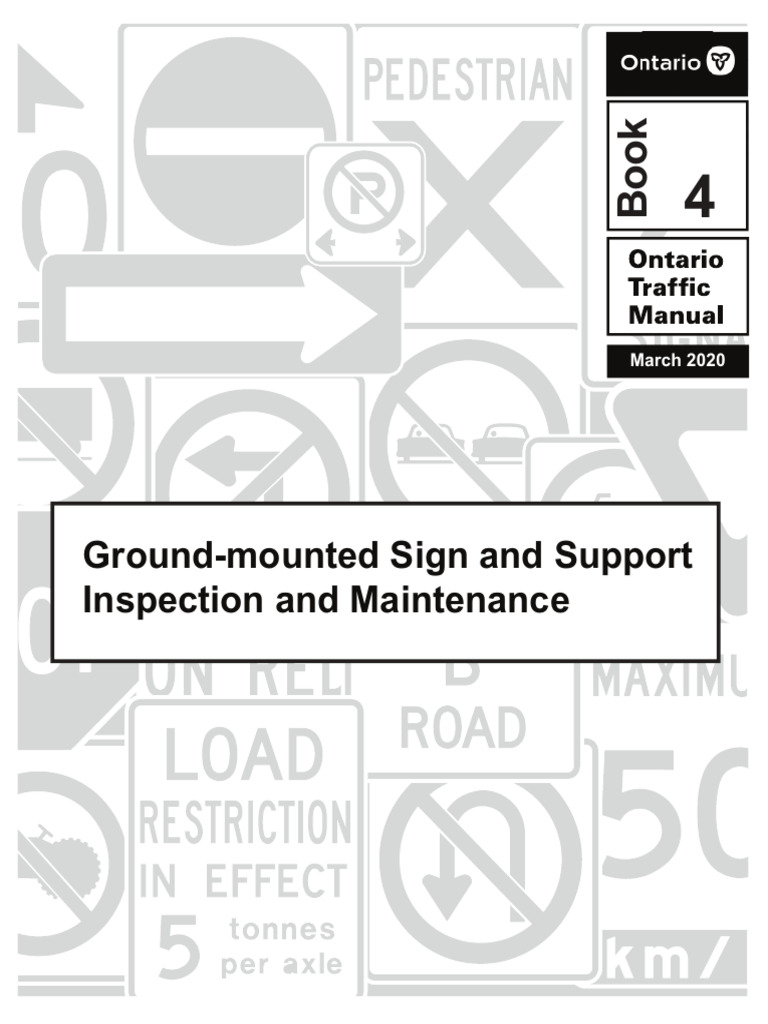 Ground-Mounted Sign and Support Inspection and Maintenance | PDF | Road ...