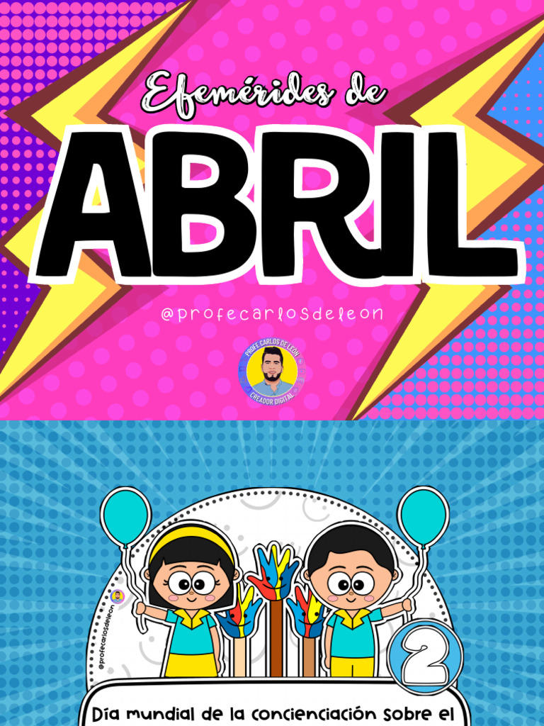 Efemérides de Abril por Prof. Carlos | PDF