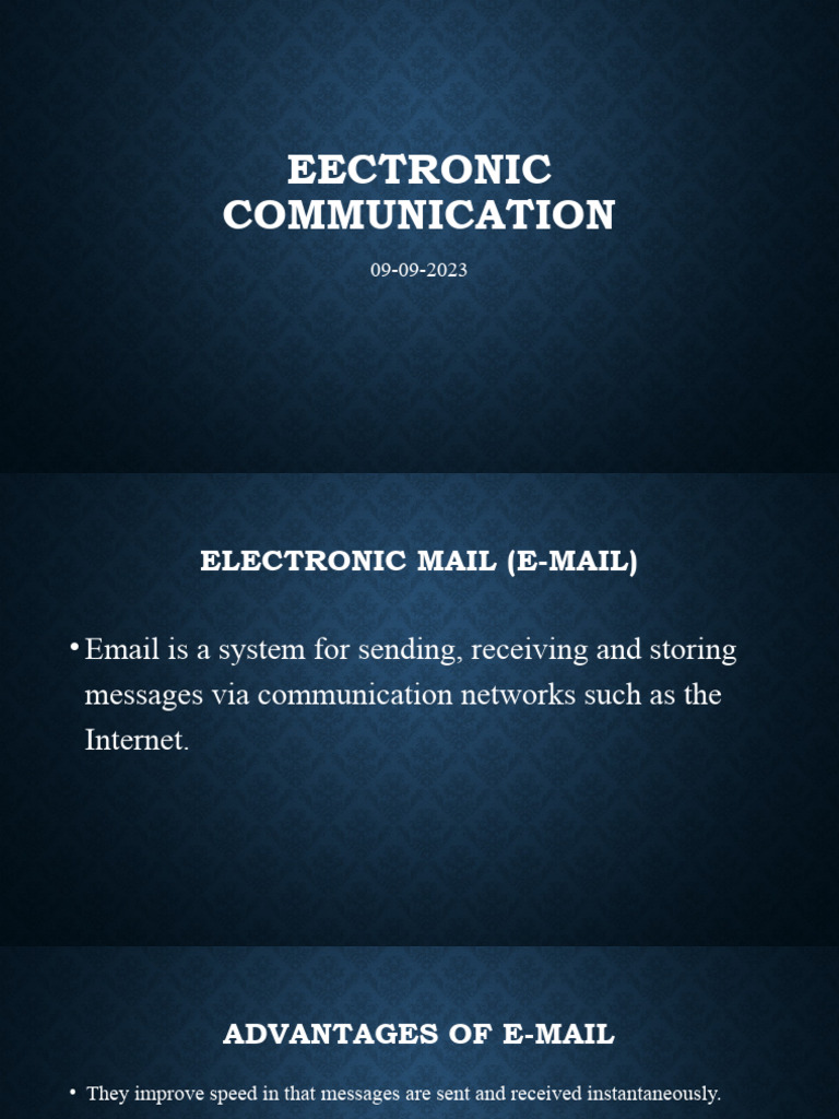 ELECTRONIC COMMUNICATION Part Two | PDF | Email Spam | Communication