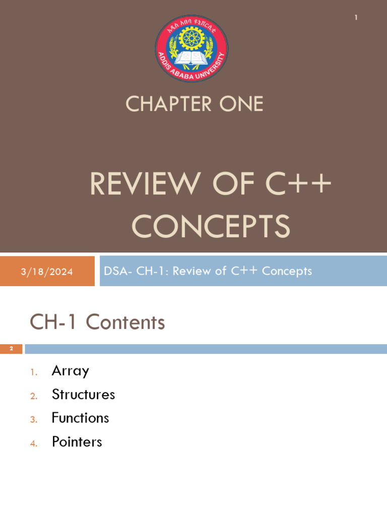 DSA chapter 1 | PDF | Pointer (Computer Programming) | Integer (Computer Science)