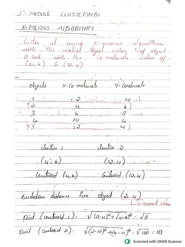 K Means Clustering Problem | PDF
