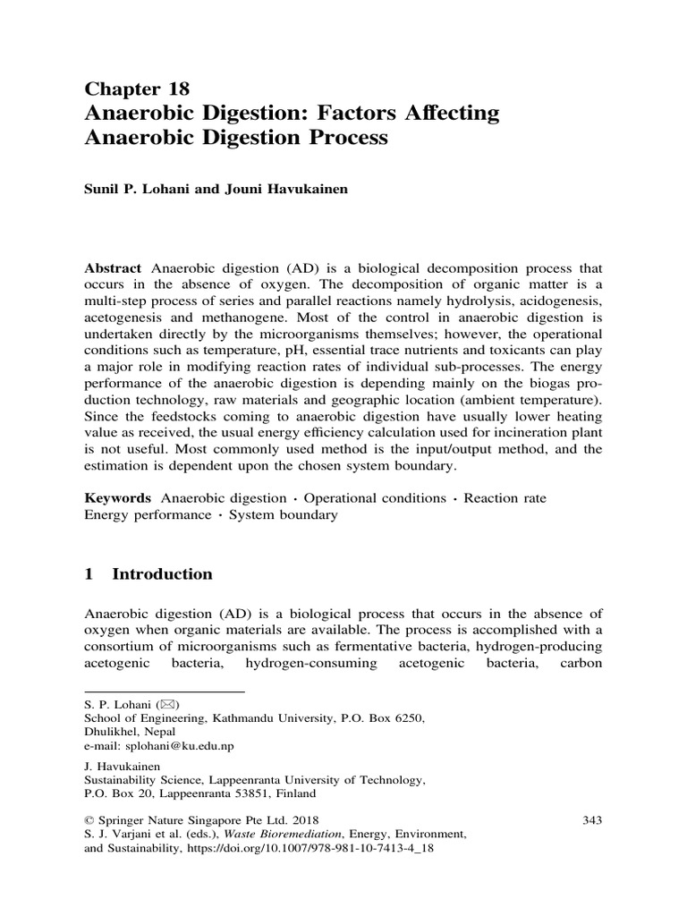 Anaerobic Digestion: Factors Affecting Anaerobic Digestion Process ...