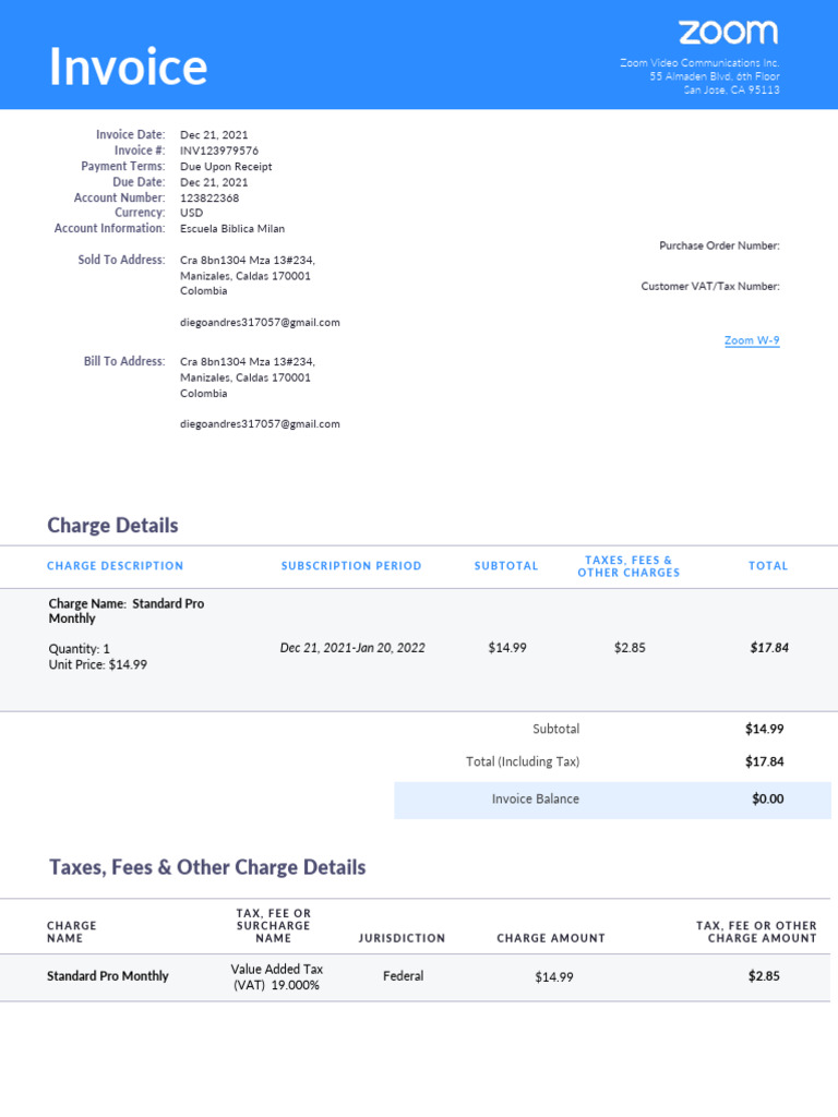Invoice: Charge Details | PDF | Invoice | Fee