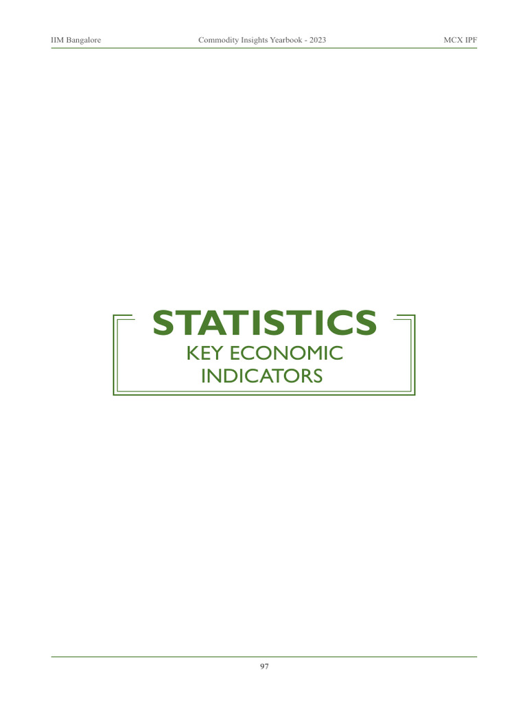 18 Statistics Key Economic Indicators | PDF | Money Supply | Gross ...