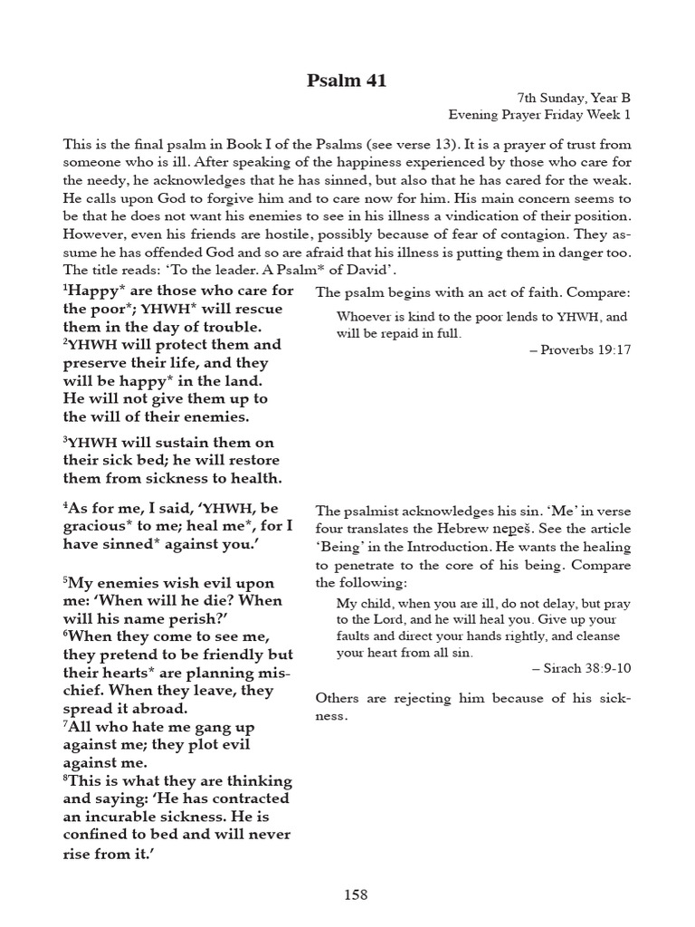 psalm_041 | PDF | Psalms | Bible Content