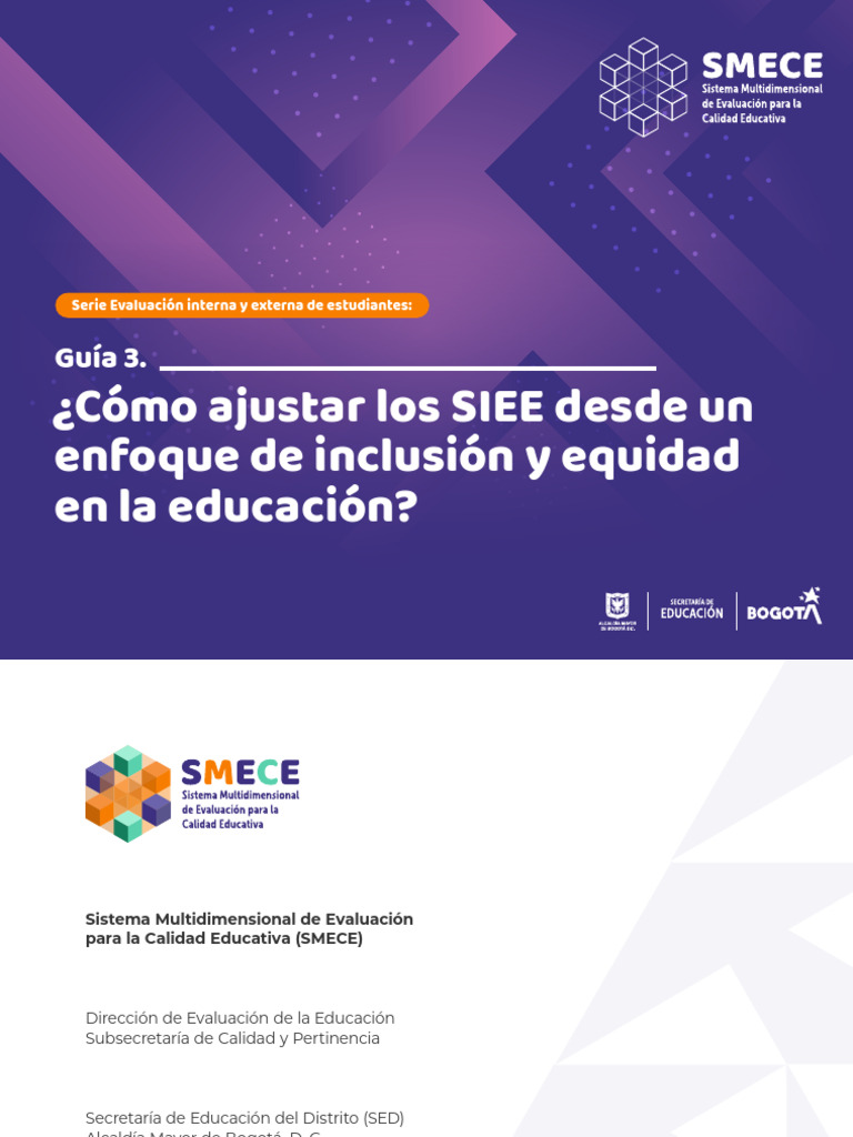 Cómo ajustar los SIEE desde un enfoque de inclusión y equidad en la educación | PDF | Evaluación ...