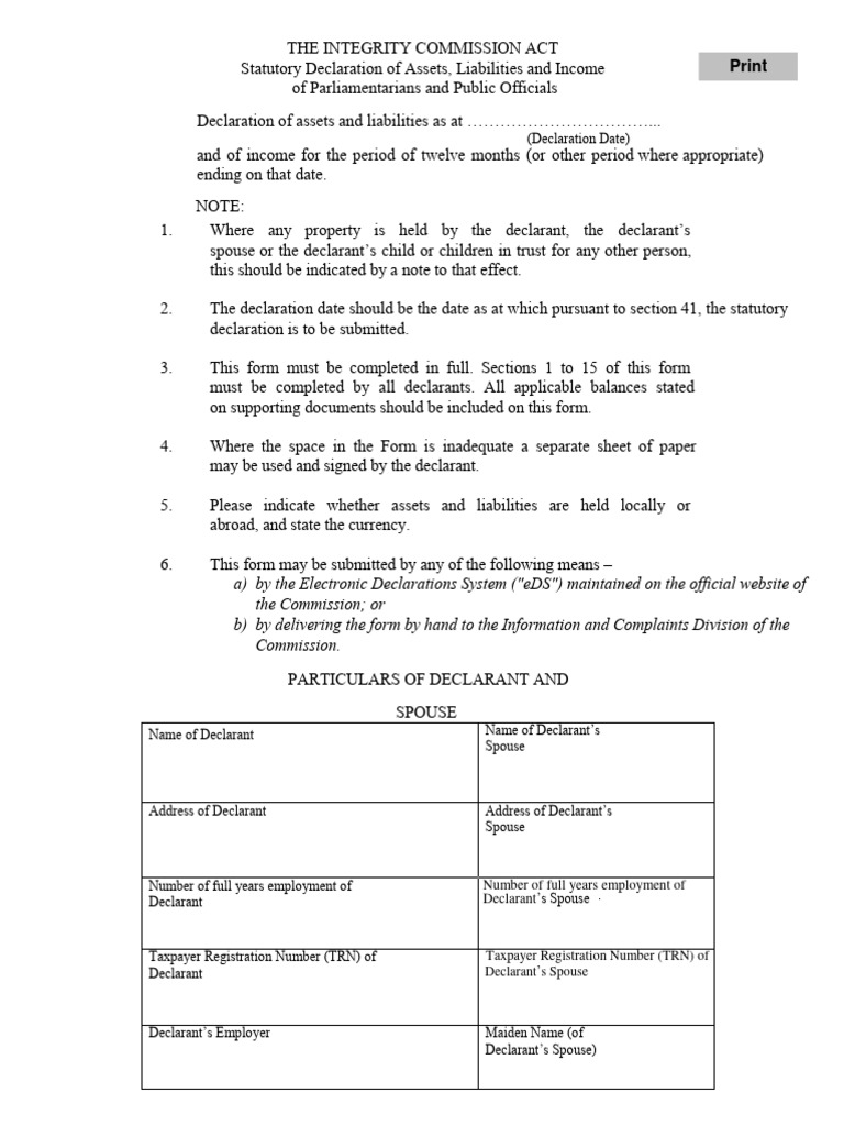 Statutory Declaration Form 2023-12-31 | PDF | Insurance | Legal Liability