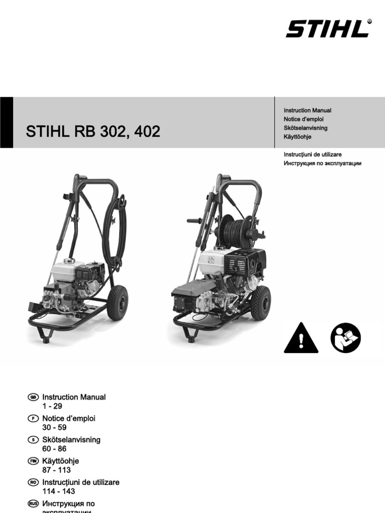 Fisa Tehnica Curatitor Cu Presiune Cu Benzina Stihl RB302 | PDF ...