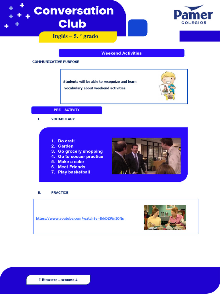 CC 5grado Sem4 Ingl I Bim Sep | PDF