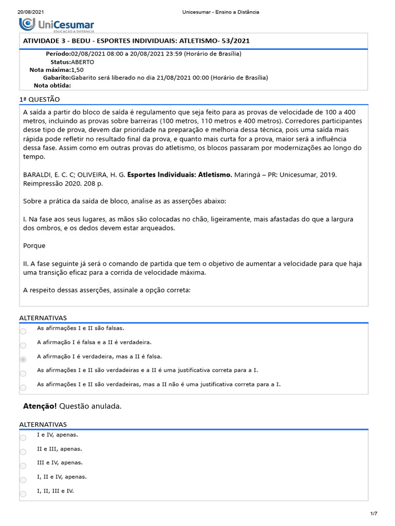 Atividade 3 | PDF | Atletismo (esporte) | Doping no esporte